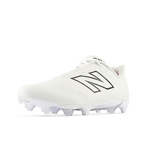 New Balance Unisex BurnX4 Lacrosse Shoe, White/Grey Matter, 12 US Men