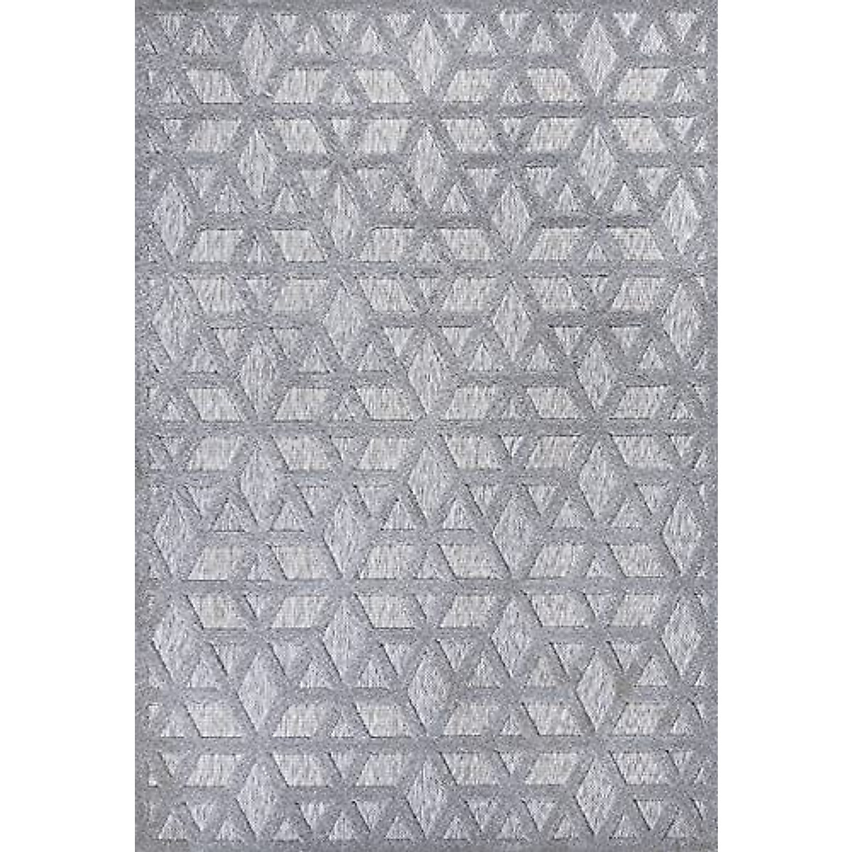 JONATHAN Y IBZ102C-8 Talaia Neutral Geometric Indoor Outdoor Area-Rug Bohemian Geometric Easy-Cleaning Bedroom Kitchen Backyard Patio Porch Non Shedding, 8 X 10, Light Gray