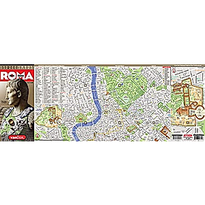 StreetSmart® Rome Map by VanDam –– Laminated, pocket sized City Center folding street and subway map to Rome, Italy with all attractions, museums, ... ... (English, Italian and German Edition)