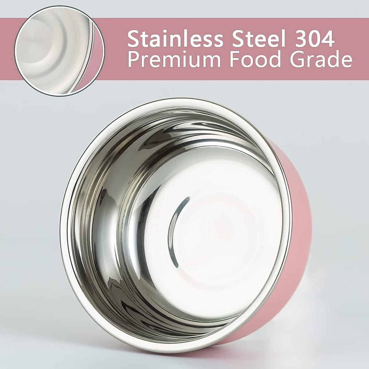 Lille Home 7.5 OZ Dressing Containers for Condiments, Salad Dressing, Dips, Stainless Steel Dipping Sauce Cups, Mini Food Storage with Lid, Set of 3, Leakproof, BPA Free