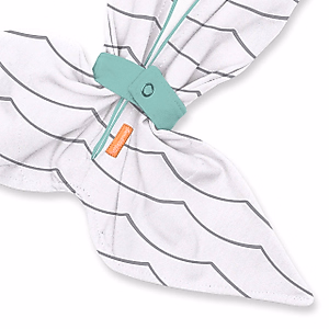 SwaddleMe Room to Grow Pod – 0-6 Months, 1-Pack (Teal Waves) Expandable Baby Swaddle Grows with Baby and Helps Prevent The Startle Reflex for Comfortable Sleep