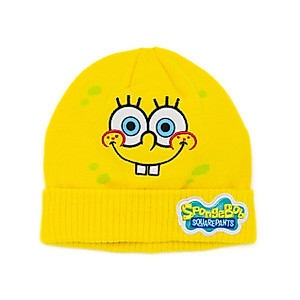 SpongeBob SquarePants Hat and Gloves Kids Yellow Knitted Winter Beanie