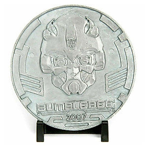 Transformers 1:24 Bumblebee 2006 Chevy Camaro Die-Cast Car w/Robot on Chassis & Collectible Coin, Toys for Kids and Adults