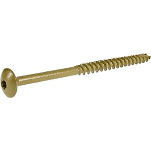 Power Pro 47879 Lag Screws, #5/16 x 6, Star Drive Construction Lag Screws, Rust Resistant, Epoxy Coated Bronze, 5lb Tub, Ceramic