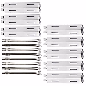 Hisencn Grill Replacement Parts for Members Mark GR2039201-MM-00, 17 inch Heat Plates, Grill Burners Replacement for Bakers and Chefs ST1017-012939 SAMS Club and Grill Chef BIG-8116, Uniflame (8 Pack)