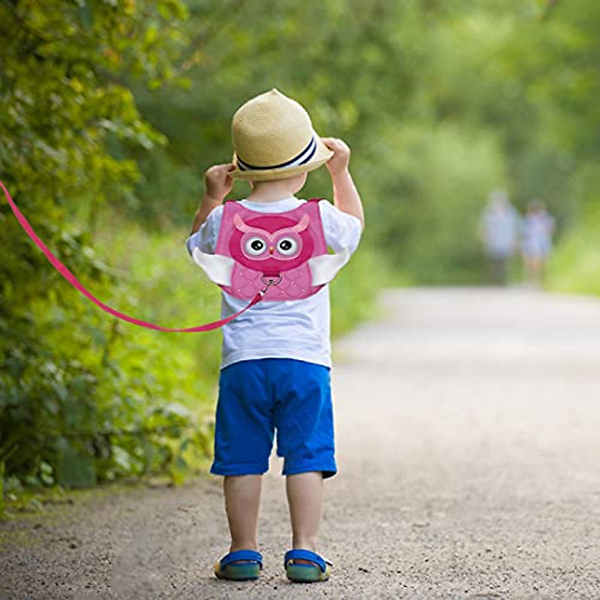 Toddler Kids Leash Owl Harness Wrist Toddlers Child Safety Walking Wrist Leashes for Kid Girls Boys (Owl, Rose)