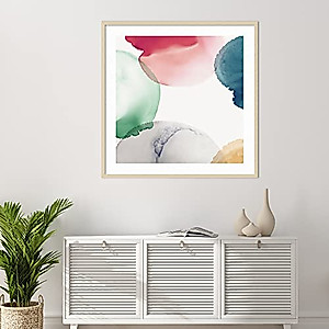 Amanti Art Delicate Transparency II by Emma Peal Wood Framed Wall Art Print (41 in. W x 41 in. H), Svelte Natural Frame