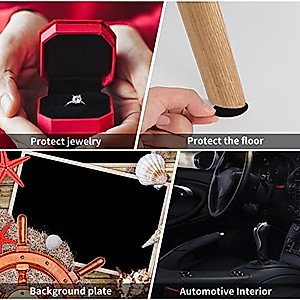 Lusofie 12Sheets Self Adhesive Felt Sheets Sticky Back Felt Fabric for House Adorning for Jewelry Box and Drawer Liner, Art and Craft Making