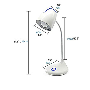 Eye-Caring LED Eye Protection Desk Lamp Energy-saving Rotating Folding Button Dimming Table Lamp for Students To Learn and Write Office lamp (Color : Yellow)