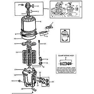 Tiki Island Pool Express Replacement for DEX2420Z8A Hayward DE and Cartridge Filters Manual Air Relief Valve Oring Kit