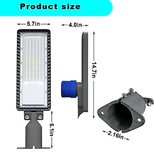 Nanbone LED Parking Lot Light 200W/Dusk to Dawn Outdoor Lighting/Commercial Area Security Lighting/LED Parking Pole Light for Stadium Sport Garage Driveway Pathway (200, Watts)