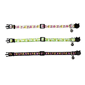 Lamphyface 3 Pack Easter Cat Collar with Bell Breakaway Adjustable