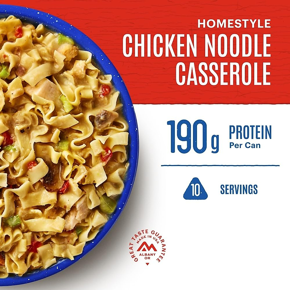 Mountain House Homestyle Chicken Noodle Casserole | Freeze Dried Survival & Emergency Food | #10 Can