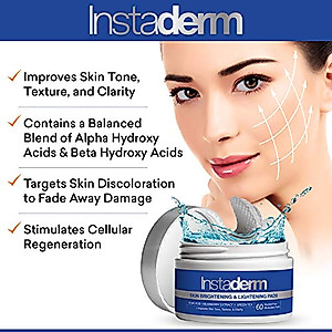 Brightening Exfoliating Peel Pads- Fades & Exfoliates Away Stubborn Dark Spots, Sunspots, Age Spots, Acne Scars & Freckles. Reverse Years of Damage Skin for Face & Body with Lightening Resurfacing Pads.