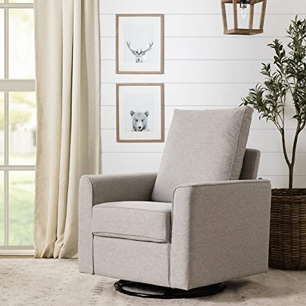 Namesake Alden Swivel Glider in Performace Grey Eco-Weave, Water Repellent & Stain Resistant, Greenguard Gold & CertiPUR-US Certified