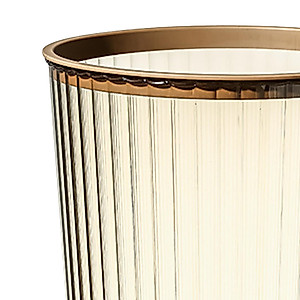 Serlium Transparent Garbage Bin with Top Ring Easy Large Capacity Trash Bin Can Garbage Basket for Household (4#)