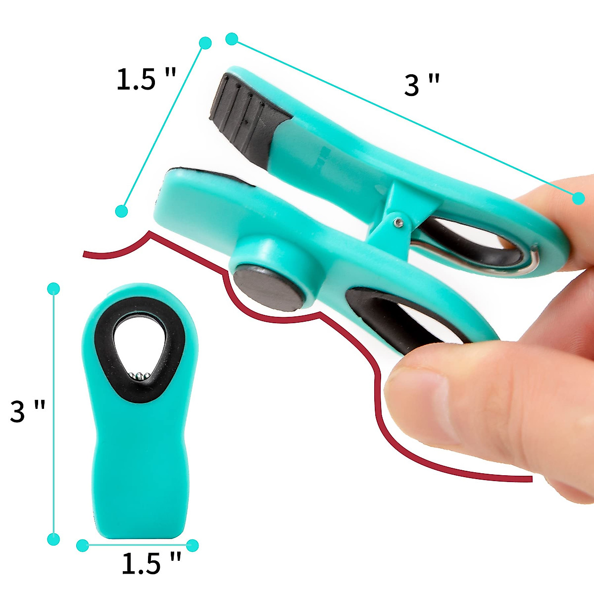 10 Parks Chip Clips Bag Clips Magnetic Clips Chip Clip Chip Clips Bag Clips Food Clips Clips for Food Packages Chip Bag Clip (10pcscolored)