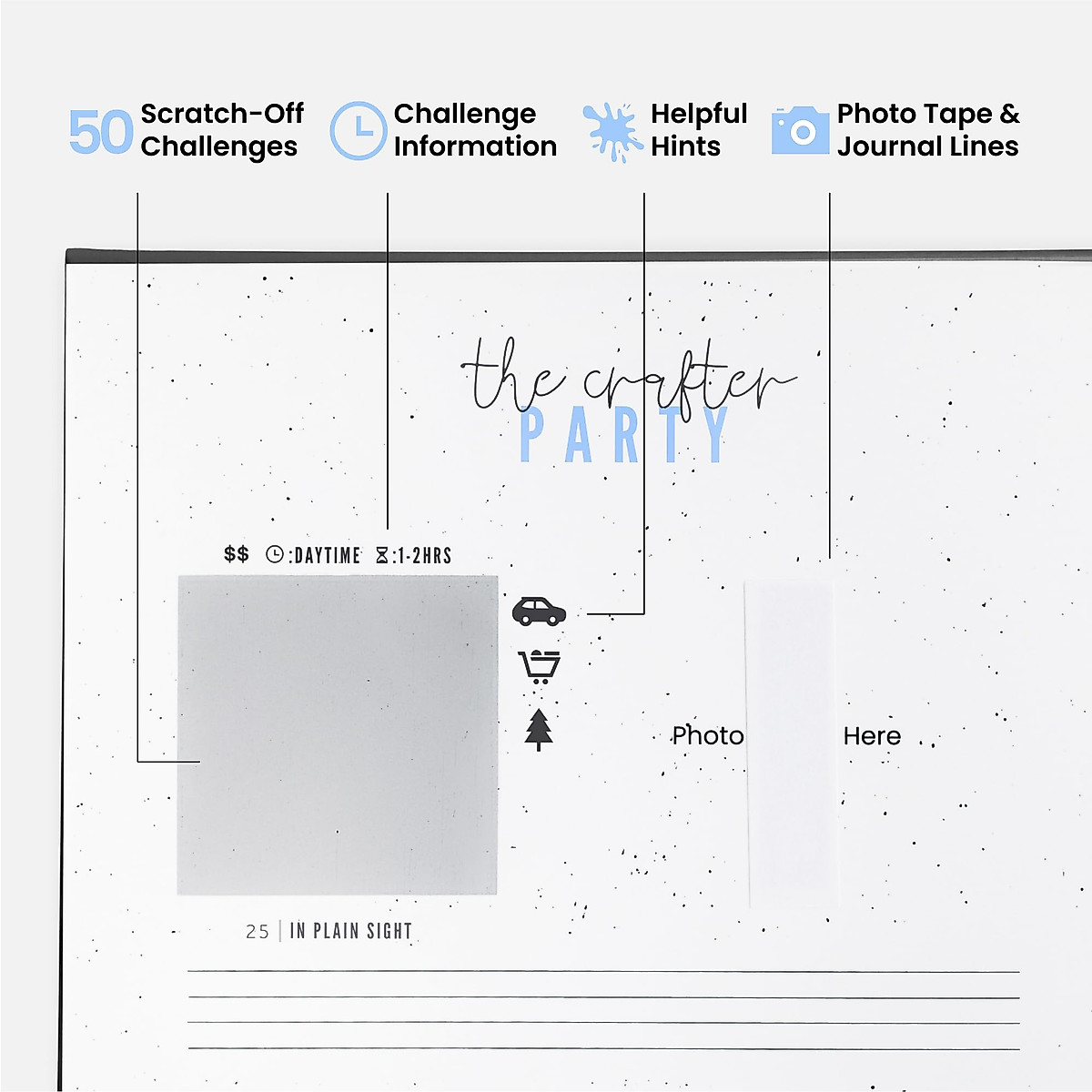 The Adventure Challenge Friends Edition - 50 Scratch-Off Adventures and Party Games for Adults & Teens, Adventure Challenge Scratch Off Book, Friend Adventure Book