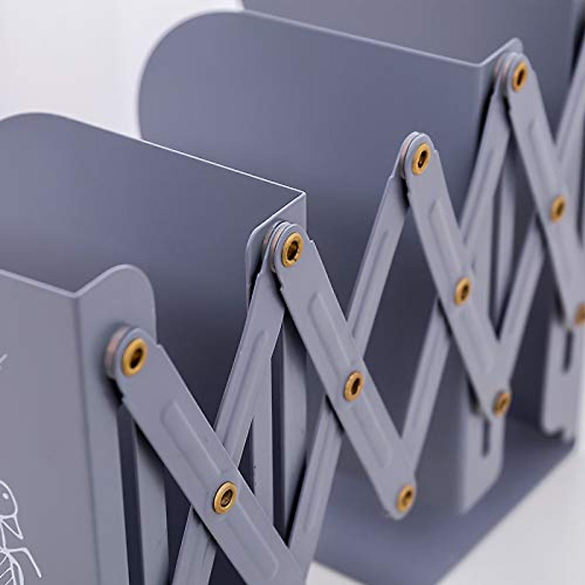 Telescopic Book Stand Retractable Medium-Sized Folding Book Clip Book by bookend Three-Column Large Student Cartoon Creative Thickening