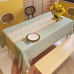 NUER Fashion Tablecloth High-end Waterproof American Light Luxury Rural Tablecloth Rectangular Coffee Table Cover Table A7 140x140cm
