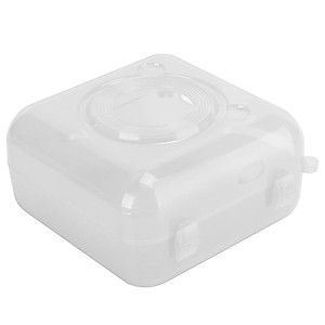 Richer-R Dedicated Protective Case for Peripage, Protective Shell PC for Peripage/Bluetooth Phone Pocket Thermal Sticky Note Barcode Printer, with Portable Rope(Transparent)