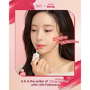 AMTS Webtoon True Beauty - 01 Some Love | Pink Lip Tint Stain | High Pigment Liquid Waterful Shine Non-Sticky Long-Wearing Long-Lasting | True Beauty Cute Pink Makeup