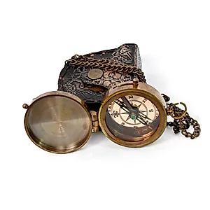 The New Antique Store - Engraved Compass, Customized Brass Compass for Anniversary, Birthday, Graduation Day, Confirmation, Valentine, Parting, Sailor Gift (Peter Pan)