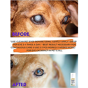 (Pack of 2) x 10ml Kary UNI Pet Eye Drops Cataracts & Gentle Formula, Promotes Eye Clarity & Dryness Eye in PPL Pets & All Animals Dogs, Cats Pet Care Eye Ointment Drops