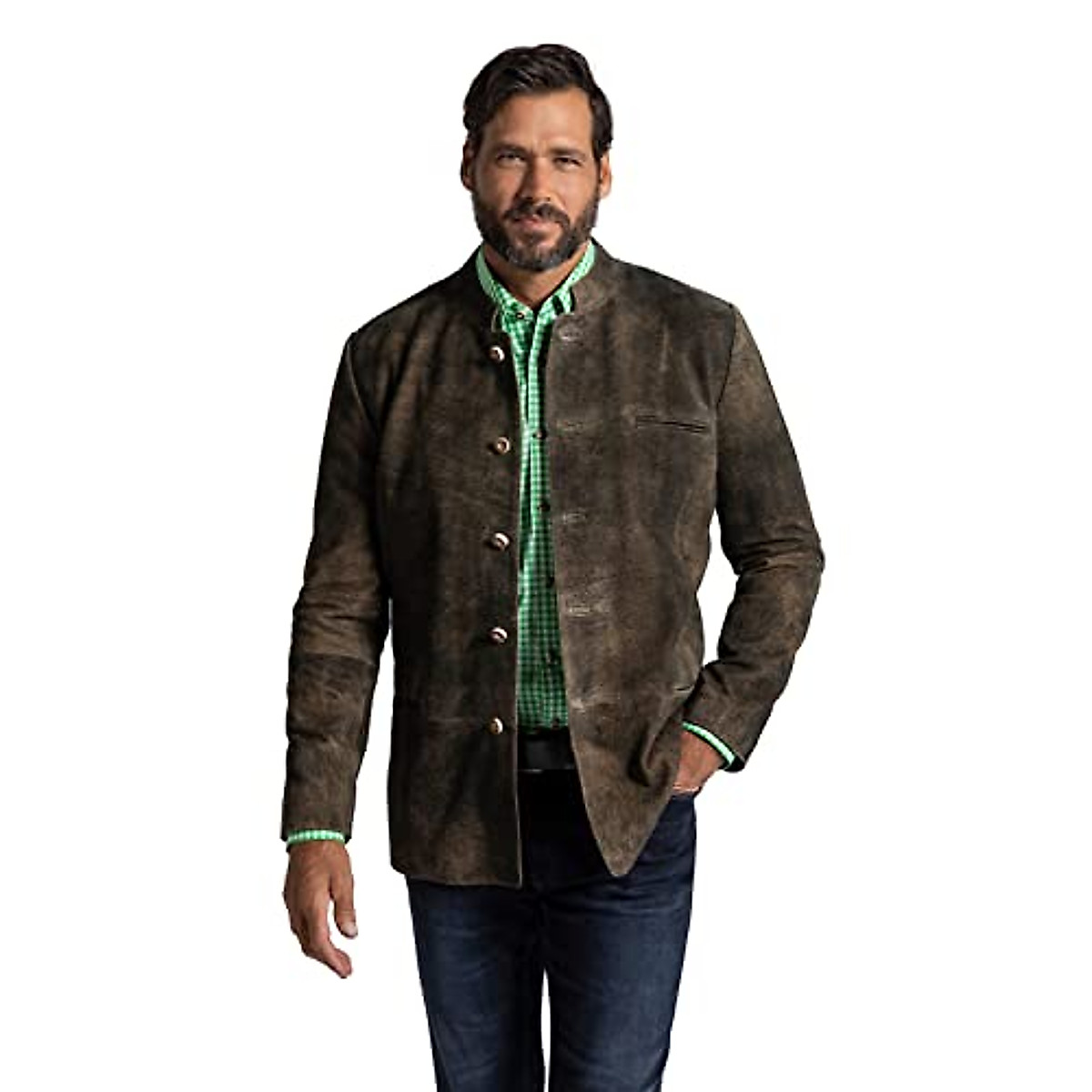 JP 1880 Menswear Big & Tall Plus Size L-8XL Traditional Janker Jacket mahogany brown 54 797079115