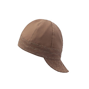 BOCOMAL Welding Cap HRC2 Flame Resistant 10OZ Durable Cotton Duck 2 Sided 6 Pannel Welder Hats 7 1/4 Brown