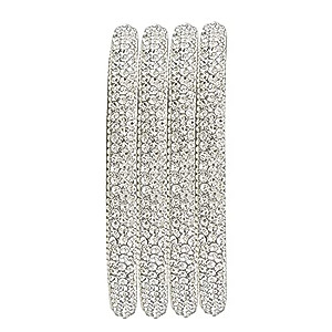 Efulgenz Indian Bangle Set Bollywood Style Rhinestone Crystal Bridal Bracelet Jewellery Set for Women