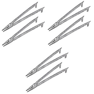 DOITOOL 6 Pcs Woodworking Pliers Hand Tools Woodworking Hand Tool Blacksmithing Forge Tongs Woodworking Forging Tongs Horseshoe Pliers Woodworking Forging Tools Forging Pliers Metal Planer
