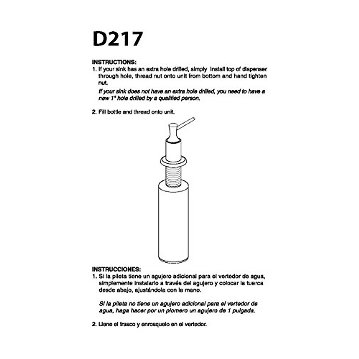 Westbrass R217-26 Kitchen Sink Deck Mounted Liquid Soap/Hand Sanitizer Dispenser with Refillable 12 oz Bottle, Polished Chrome
