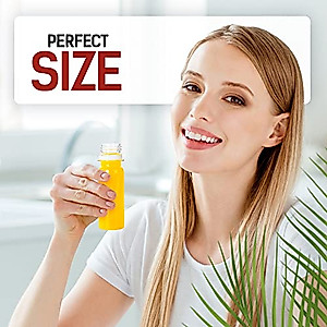 Norcalway 2 Oz Small Plastic Bottles for Liquids - Ginger Shot with Caps, Wellness Juice Freezer Safe, Leak Proof, Food Grade 10 Pack