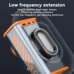 Learoin 2023 Tokyo Transparent Mecha Wireless Bluetooth Speaker -【New Version】 Portable Bluetooth Speaker, 3 LED Light Patterns & Stereo Sound, Loud 360° Hd Surround Sound for Party Beach Camping
