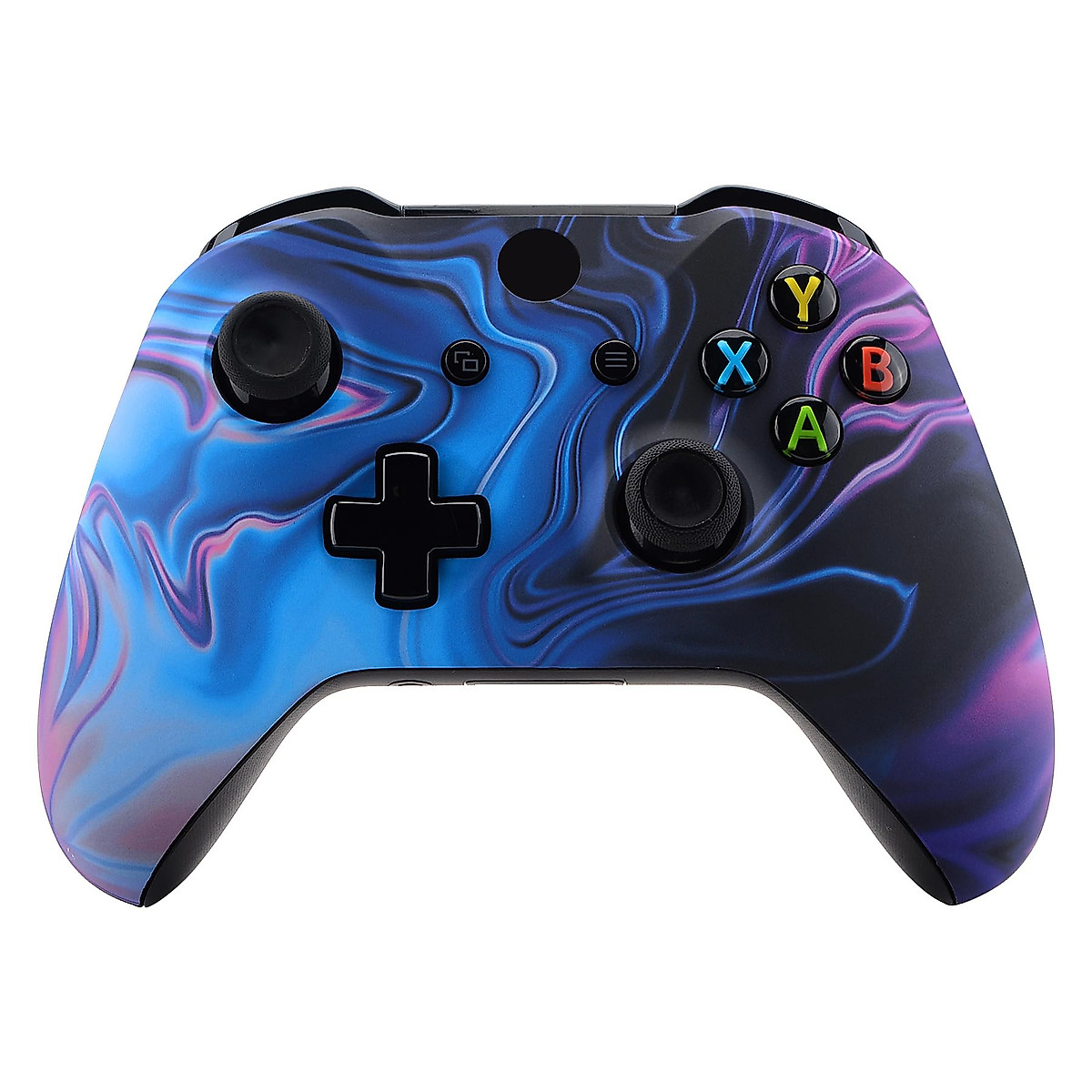 eXtremeRate Origin of Chaos Patterned Front Housing Shell Case, Soft Touch Faceplate Cover Replacement Kit for Xbox One S & One X Controller (Model 1708) - Controller NOT Included