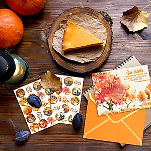 WorldBazaar Thanksgiving Greeting Cards Religious Cards with Bible Verses Envelopes 24 Pack