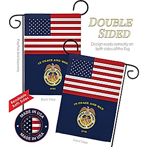 US Merchant Marine Garden Flag - Set Wall Hanger Armed Forces Corps USMC Semper Fi United State American Military Veteran Retire Official - House Banner Small Yard Gift Double-Sided 13 X 18.5