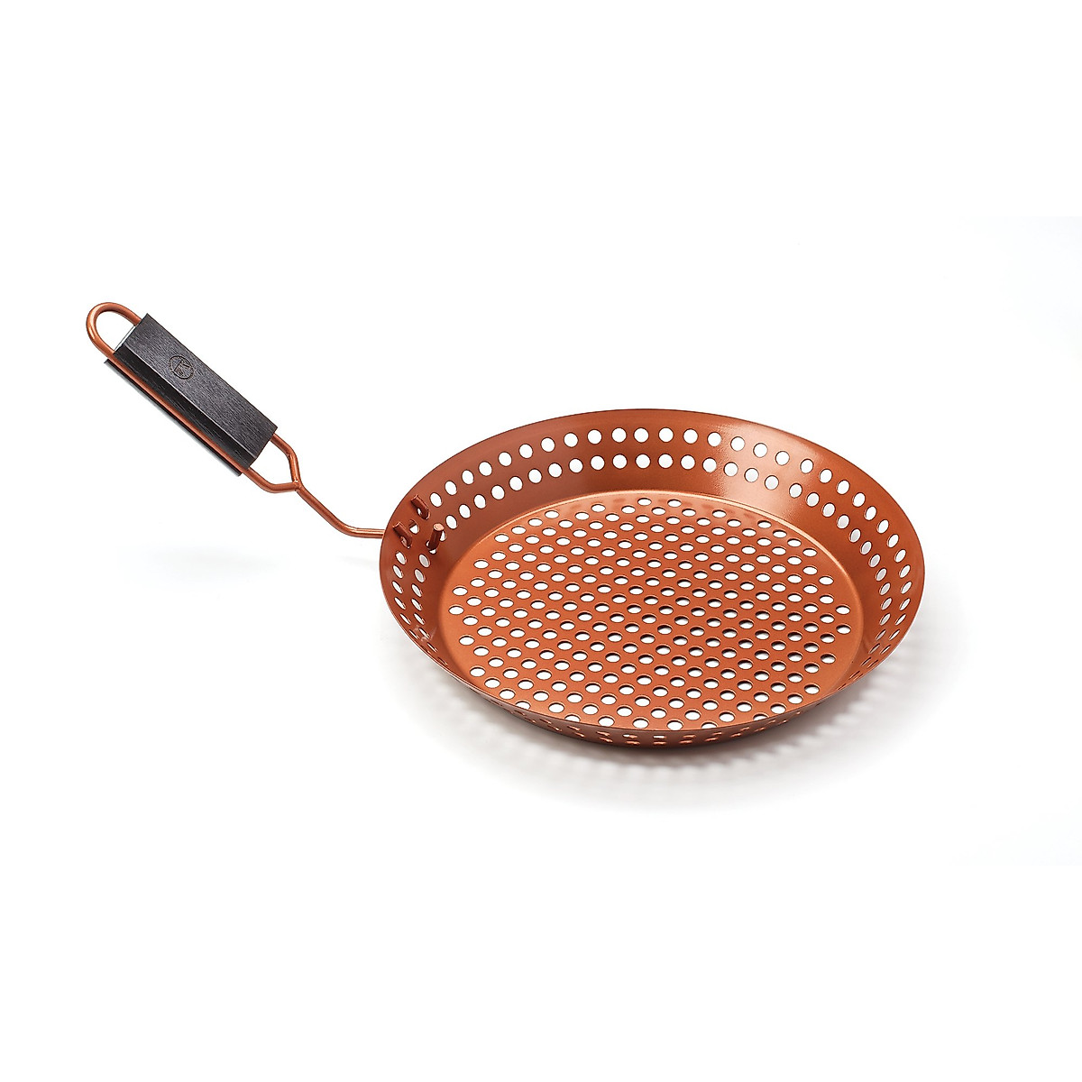 Outset QN77 Grill Skillet with Removable Soft-Grip Handle, Copper Non-Stick