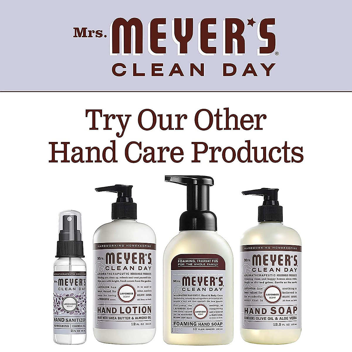 Mrs. Meyer's Hand Soap Refill, Made with Essential Oils, Biodegradable Formula, Lavender, 33 fl. oz (Pack of 3)