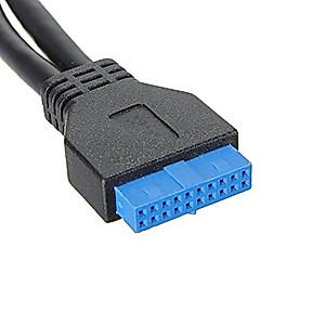 chenyang USB 3.0 Front Panel Header 19/20Pin 1 Male to 2 USB 3.0 Female Y Splitter Mainboard Header Port Extension Cable Adapter 20CM