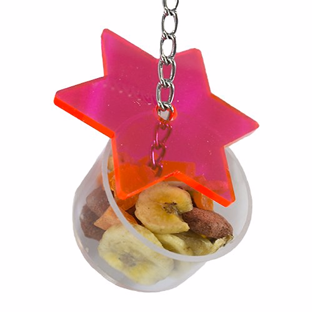 Star Forage Cup - Durable Treat Foraging Cage Accessory Toy - for Sugar Gliders, Squirrels, Chinchillas, Prairie Dogs, Degus, Opossums, Marmosets, Monkeys, Parrots, Birds, Rats, Hamsters, & Gerbils