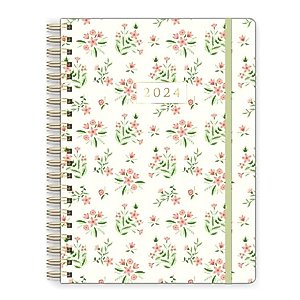 Southworth Planner (January 2024-December 2024), 8.5" x 11", Coral Bouquets, Premium 28#/105 gsm Paper, Large Twin Wire (91056)