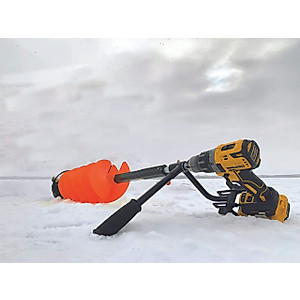Nordic Legend E-Drill Nylon Ice Auger Combo and Universal Adapter with 14” Extension (8-in)