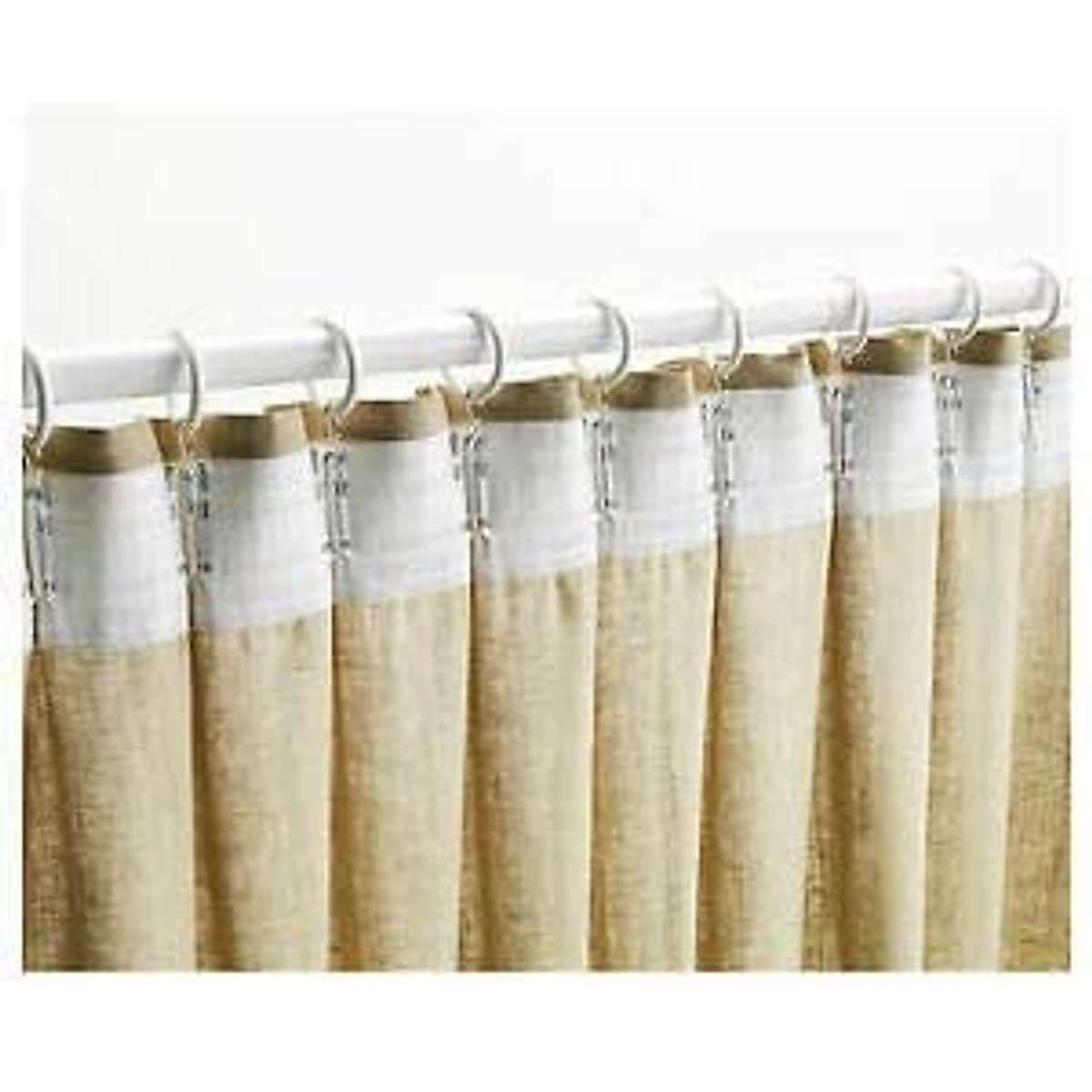 Curtain Tape with Hooks. Perfect for Ceiling Track System or rods with Curtain Rings (100" Tape, 20 Hooks)