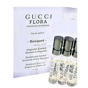 Gucci Flora Gorgeous Magnolia Sample Perfume Women EDP Spray 1.5 ml / 0.05 oz - set of 3