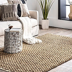 nuLOOM Tanya Casul Seagrass Fringe Area Rug, 8' x 10', Natural