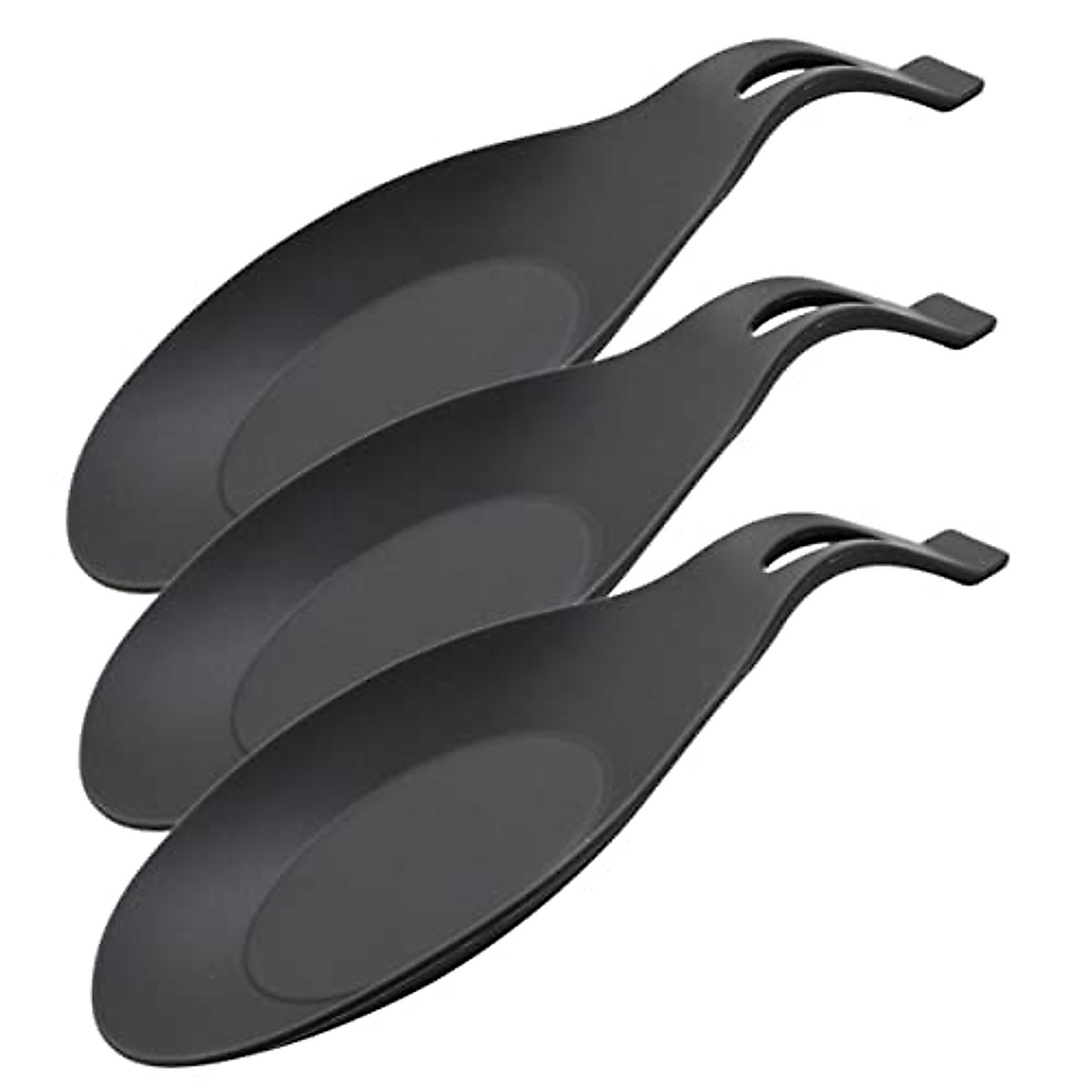 DOITOOL 3pcs Silicone spoon rest cooking accessories utensil rest plate teapot spoon rest cooking spoon holder kitchen spoon rest silicone spoon holder utensils Simple tea spoon
