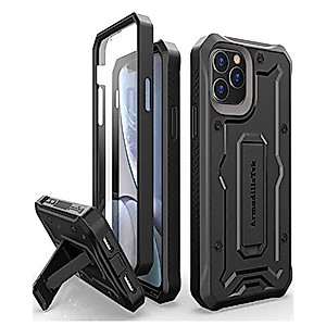 ArmadilloTek Vanguard Compatible with iPhone 11 Pro Max Case (6.5 inches) Military Grade Full-Body Rugged with Kickstand and Built-in Screen Protector - Black