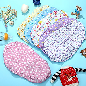 Floraltop 6 Pcs Scrub Caps Women L&D Nurse Caps with Buttons Elastic Bouffant Adjustable Bouffant Nurse Hats NICU Nurse Caps Ponytail Holder Turban Patterns for Woman Healthcare Nurse Student